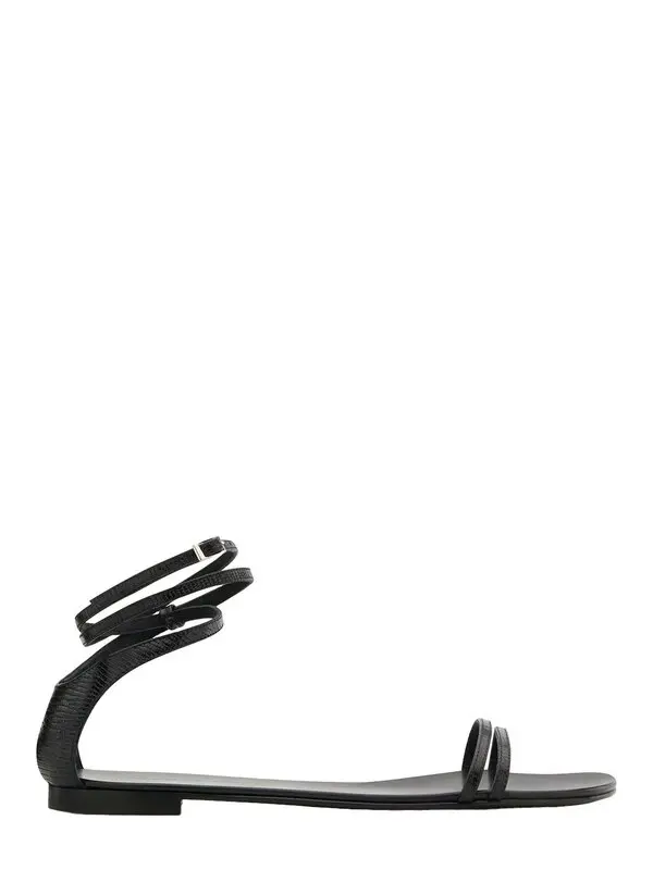 GIUSEPPE ZANOTTI Catia Flat Sandals - Black