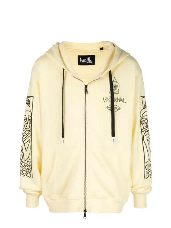 HACULLA. Guy And His Gun Zip-up Hoodie - White