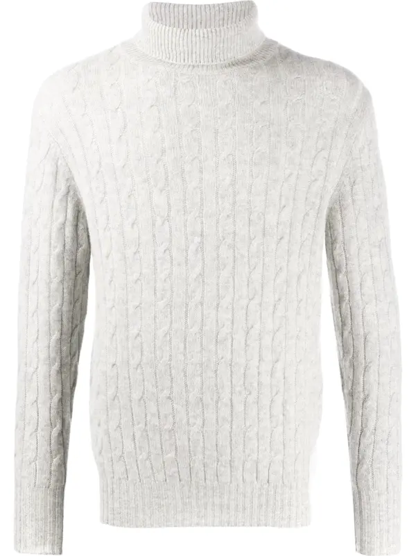 N.peal Cashmere Turtleneck Jumper - Grey