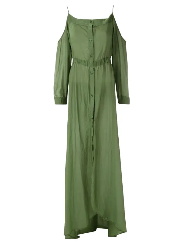 AMIR SLAMA Silk Maxi Dress - Green