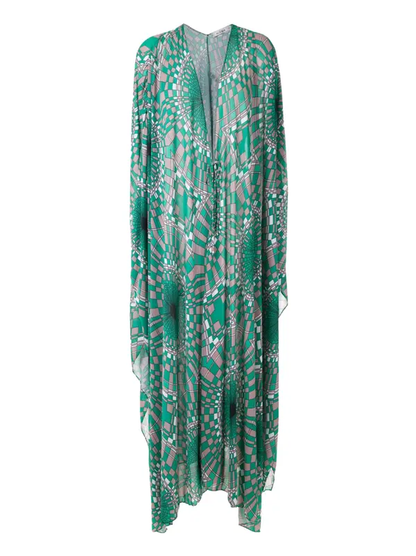 AMIR SLAMA Printed Oversized Kaftan - Green