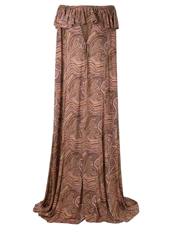 AMIR SLAMA Off-the-shoulder Cape Dress - Neutrals