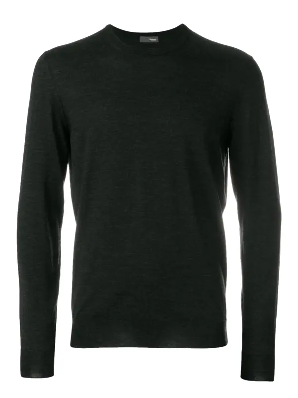 DRUMOHR Merino Wool Crew Neck Sweater - Grey