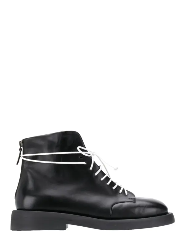 Marsèll Leather Lace-up Ankle Boots - Black