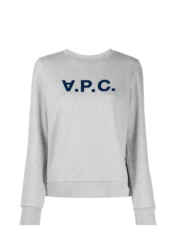 A.p.c. Logo Print Sweatshirt - Grey