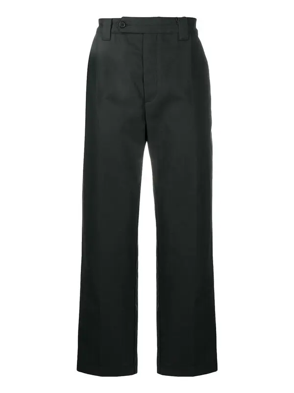 Kenzo Cropped Straight-leg Trousers - Black