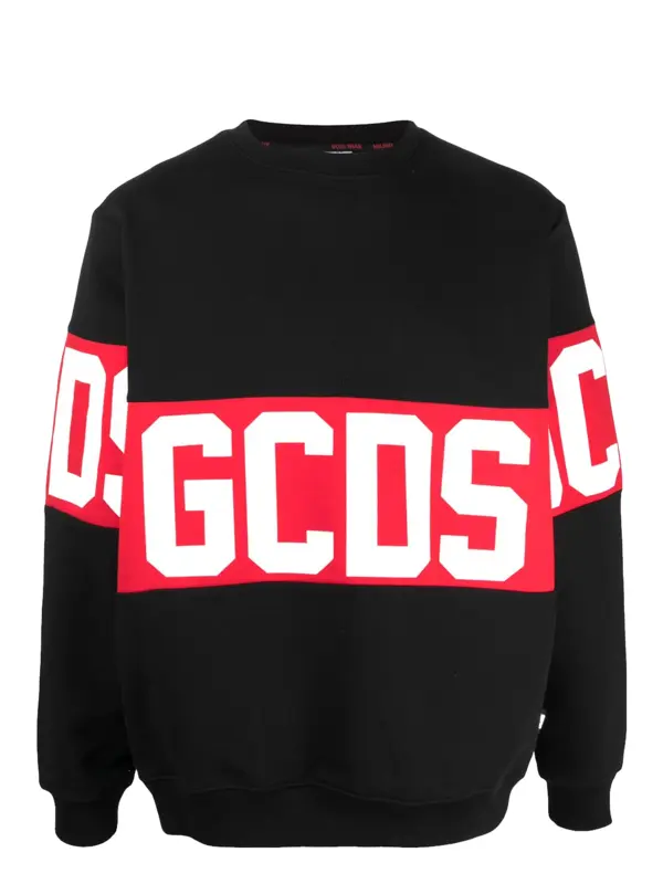 Gcds Large Logo Print Jumper - Black