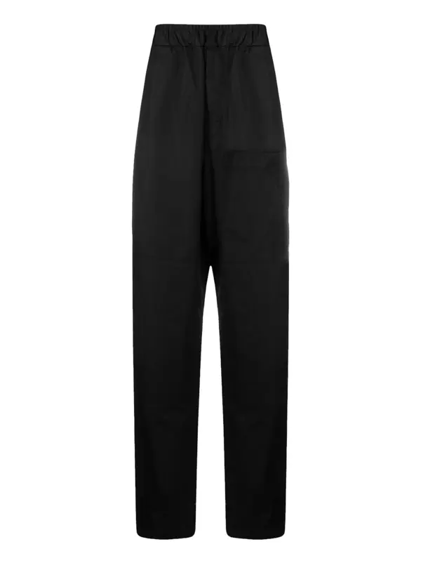 JIL SANDER Elasticated Waist Wide-leg Trousers - Black