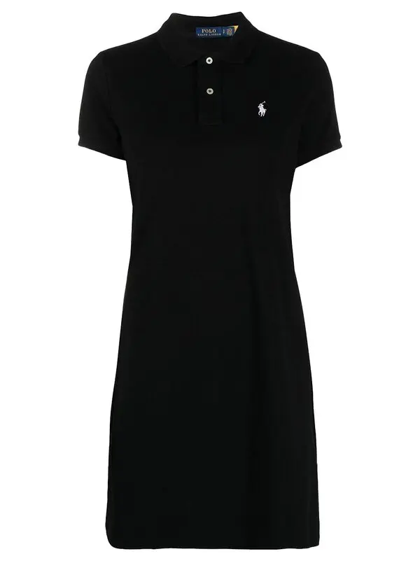 Ralph Lauren Logo-appliqué Minidress - Black