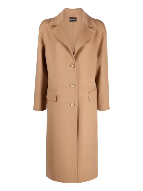 10 CORSO COMO Single-breasted Tailored Coat - Brown