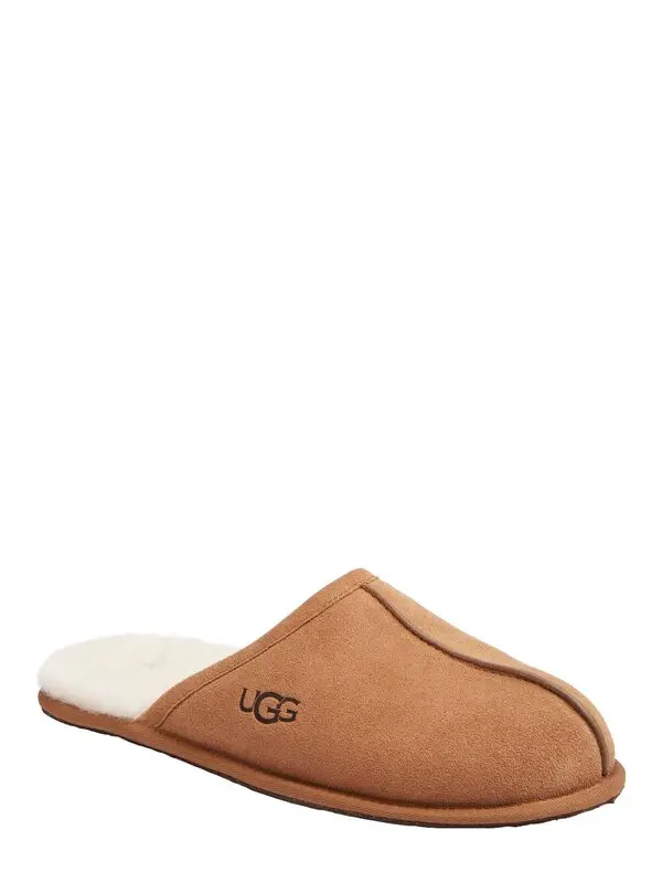 UGG Genuine Shearling Scuff Slipper - Chestnut Suede