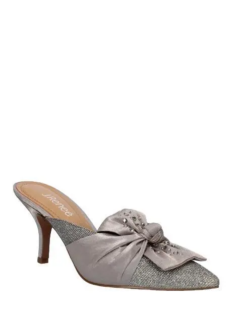 J. Reneé Mianna Kitten Heel Mules - Pewter