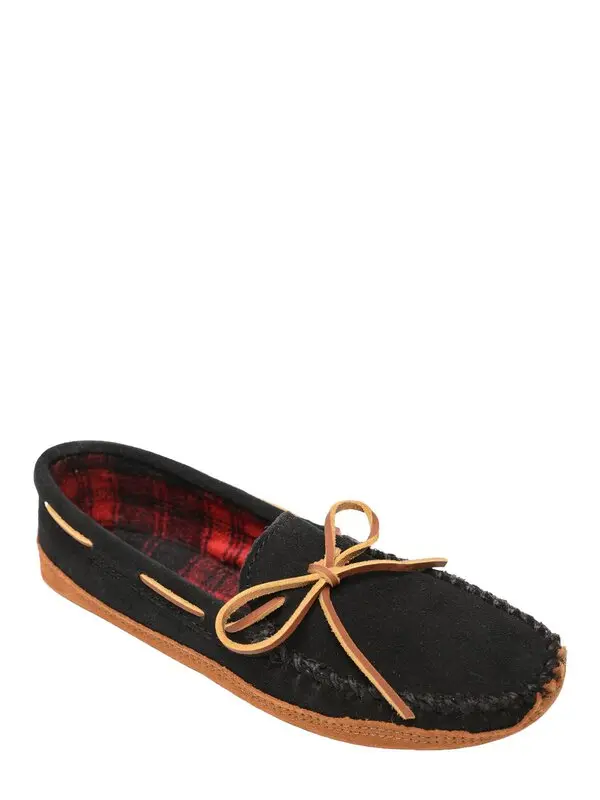 Minnetonka Fleece Lined Slipper - Black