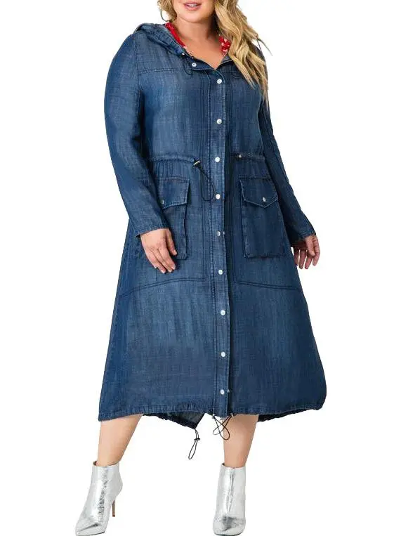 STANDARDS & PRACTICES Nova Tencel® Hooded Maxi Dress - Navy