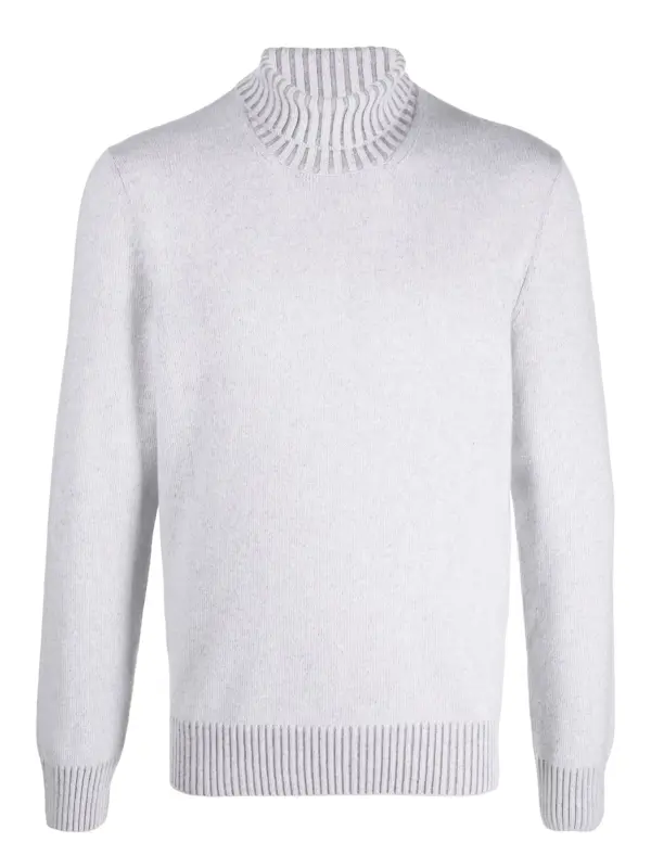 FILERIA Ribbed Edge Jumper - Grey