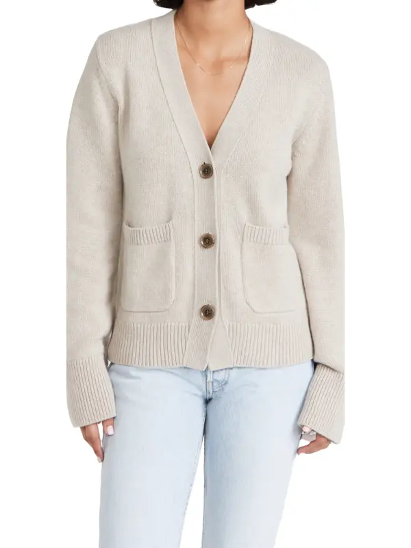 LISA YANG Danni Cashmere Cardigan - Sand