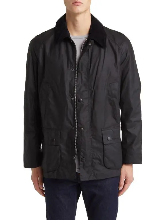 Barbour Ashby Waxed Cotton Jacket - Black Classic