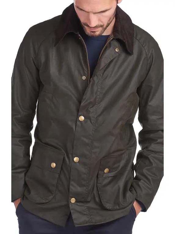 Barbour Ashby Waxed Cotton Jacket - Olive