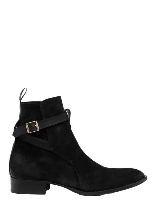 GIULIANO GALIANO Buckled Strap Ankle Boots - Black