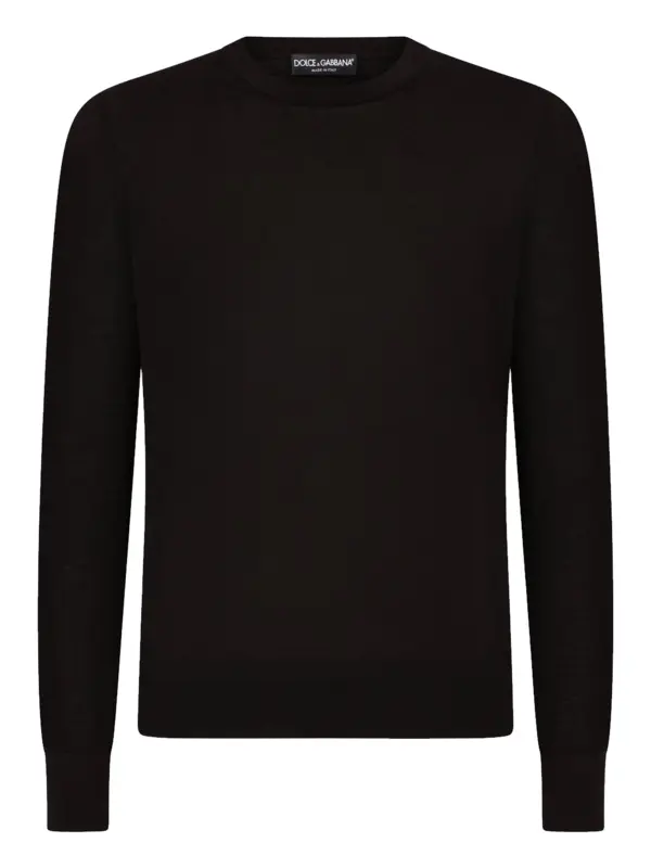 Dolce & Gabbana Cashmere Crew Neck Jumper - Black