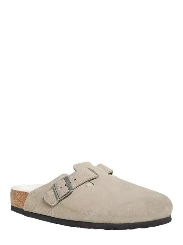 BIRKENSTOCK Boston Shearling Clogs - Stone Coin/natural
