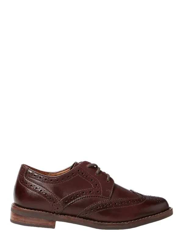 Ralph Lauren Leather Wingtip Oxford Shoe - Brown