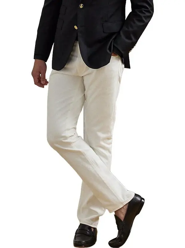 Ralph Lauren Purple Label Slim Fit Stretch Jean - Ivory