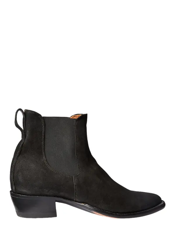 Ralph Lauren Plainview Suede Chelsea Boot - Black