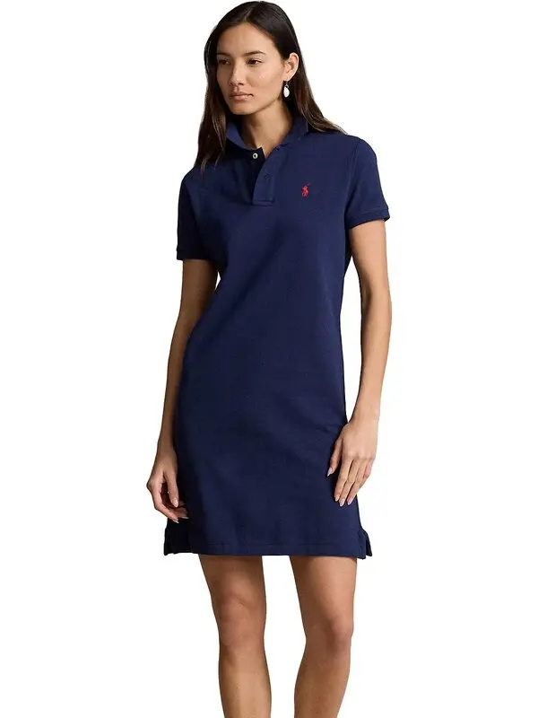 Ralph Lauren Cotton Mesh Polo Shirt Dress - Sunset Green