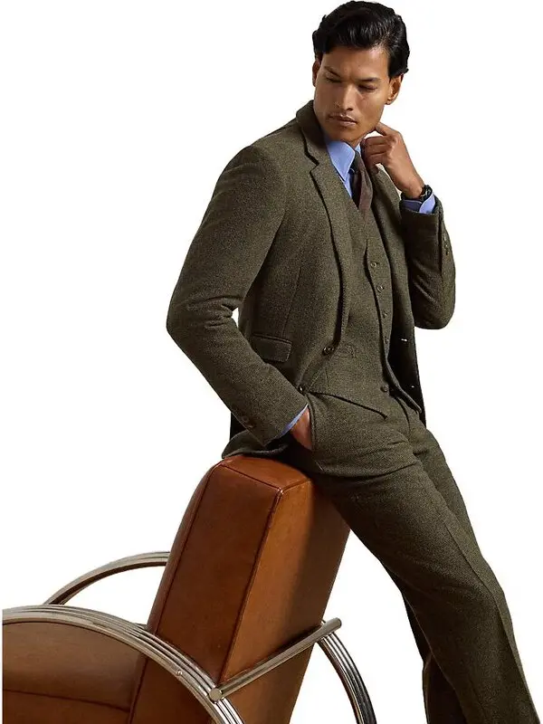 Ralph Lauren Gregory Hand-tailored Suit Trousers - Loden Multi
