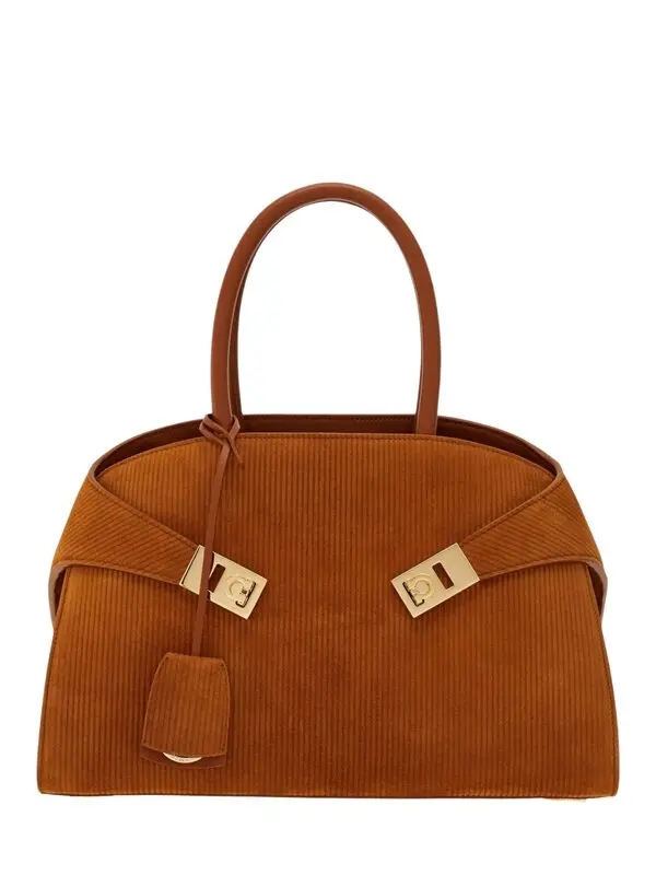 FERRAGAMO Hug Top-handle Handbag - Beige