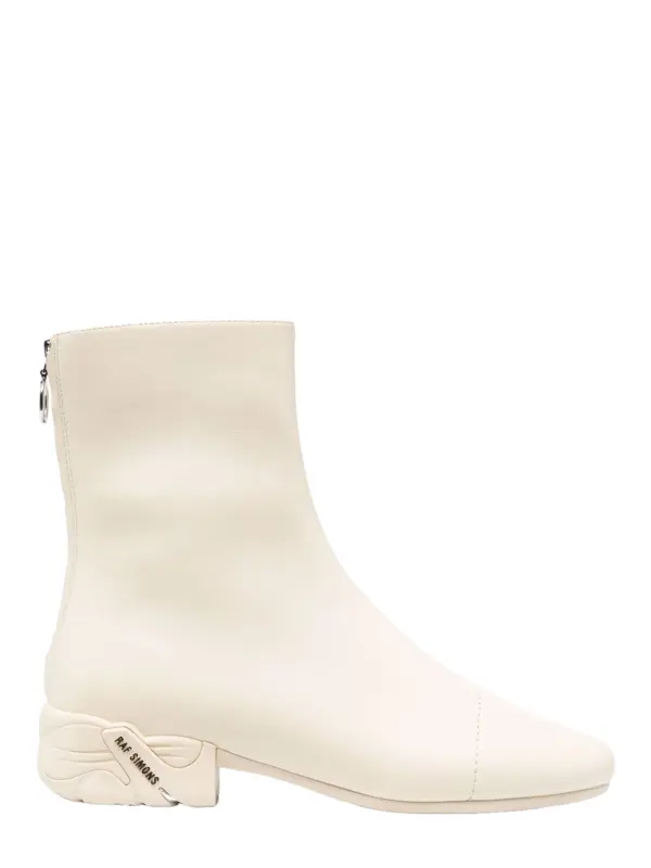Raf Simons Solaris Zipped Ankle Boots - Neutrals