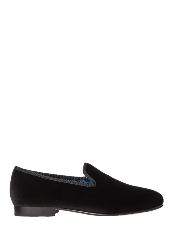 Ralph Lauren Paxton Velvet Slipper - Black