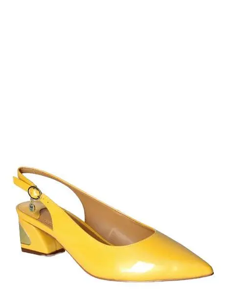 J. Reneé Shayanne Pointed Toe Slingback Pumps - Lemon