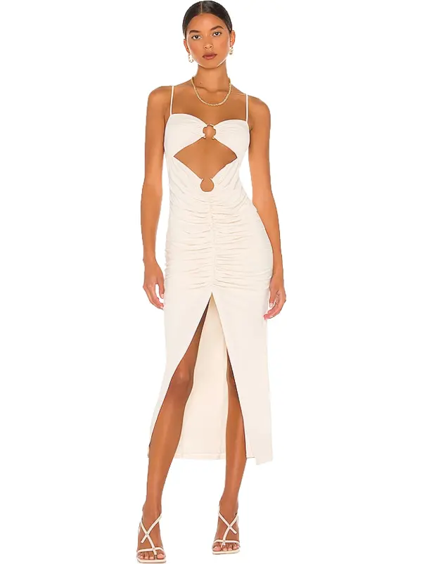 CAMILA COELHO Yasmeen Midi Dress - Beige
