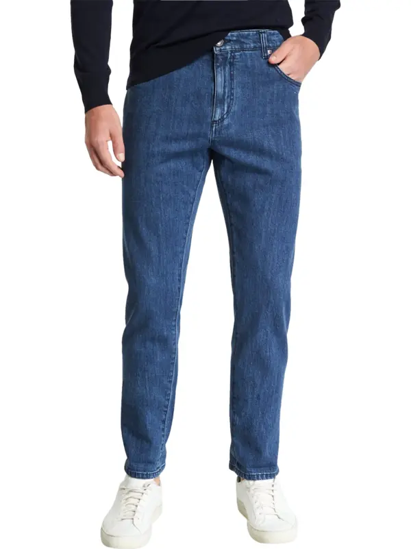 Isaia Straight-leg Jeans - Medium Blue