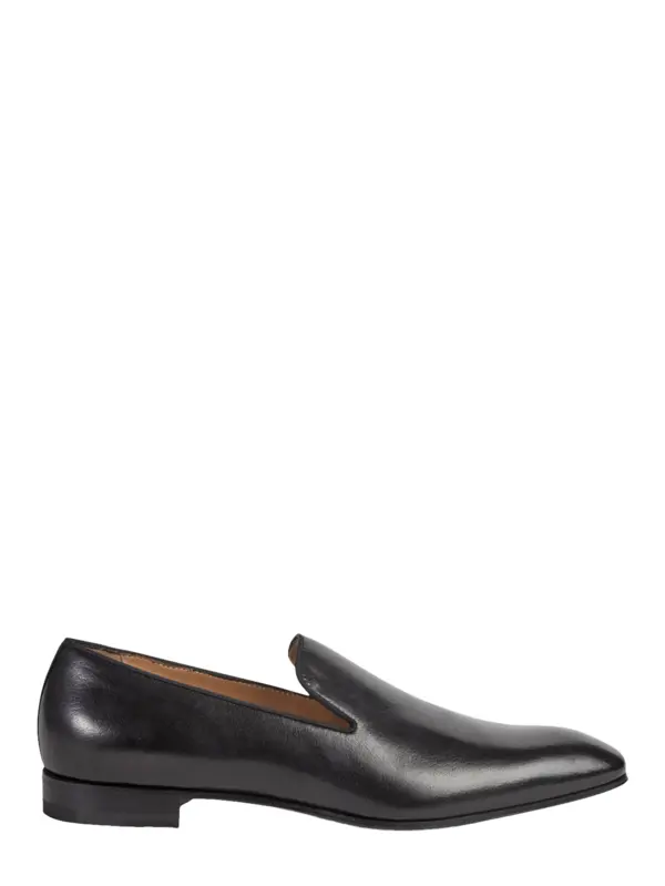 PAUL STUART Harrier Leather Slippers - Black
