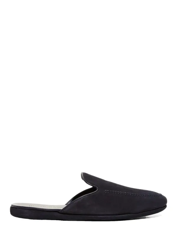 Manolo Blahnik Montague Mules - Navy