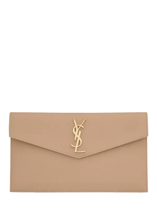 Saint Laurent Uptown Pouch - Dark Beige