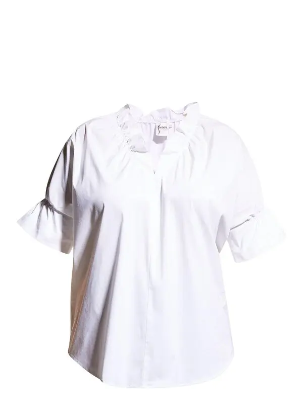 Finley Plus Crosby Ruffle Shirt - White