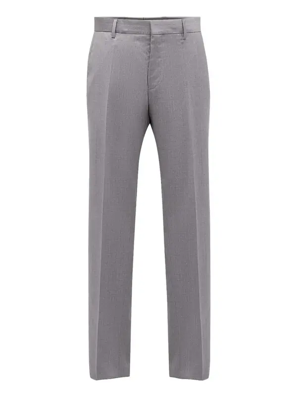 Hugo Boss Genesis Slim-fit Wool Trousers - Light Gray