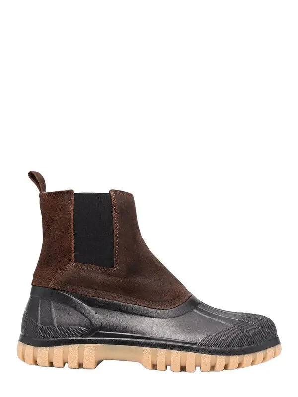 Diemme Panelled Platform Boots - Brown