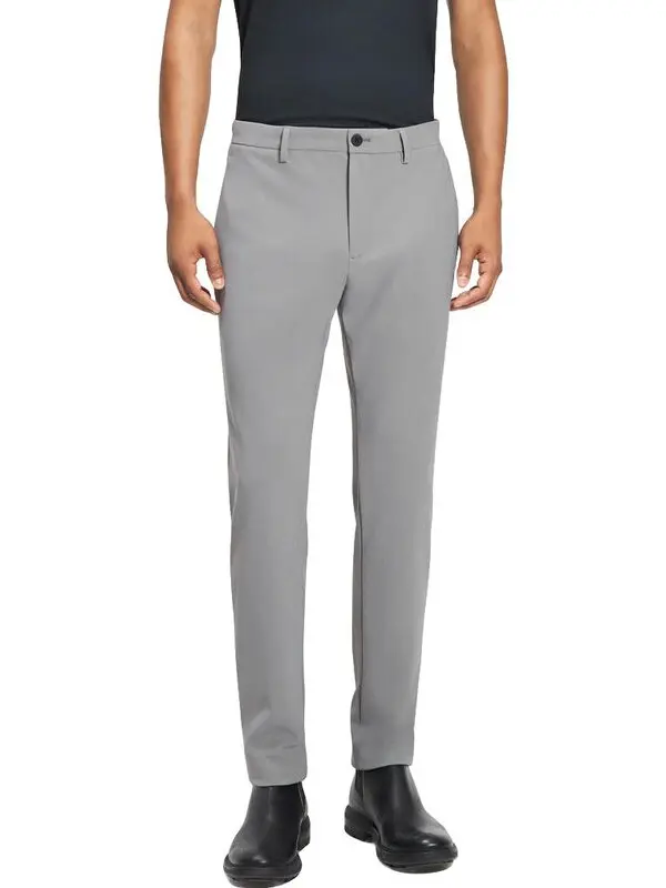 Theory Zaine Precision Ponte Knit Trousers - Soft Grey