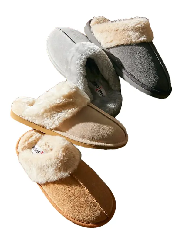 Minnetonka Chesney Suede Slippers - Cinnamon