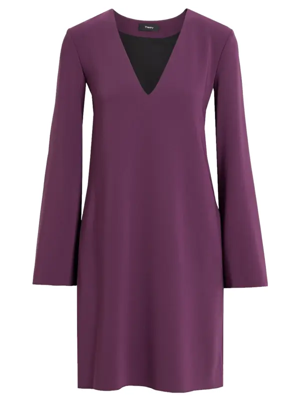 Theory Crepe Mini Dress - Violet
