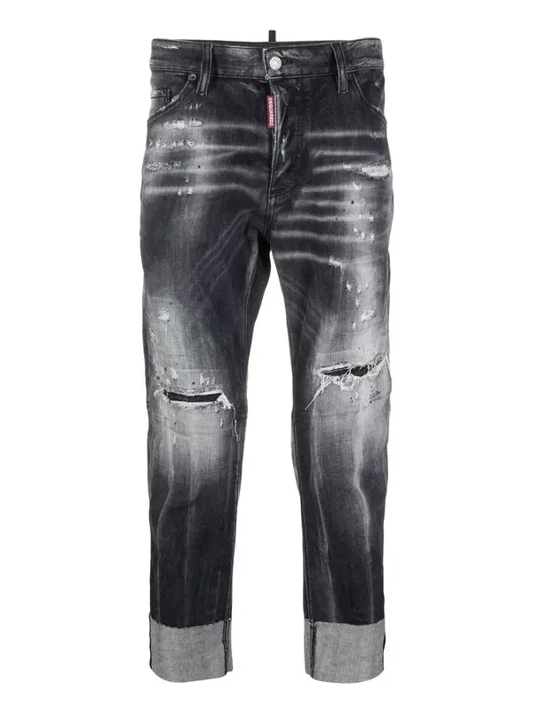 Dsquared2 Distressed-finish Denim Jeans - Black