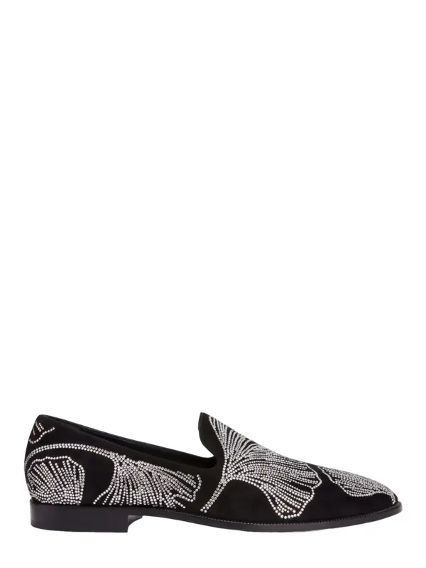 GIUSEPPE ZANOTTI Jareth Crystal-embellished Loafers - Black