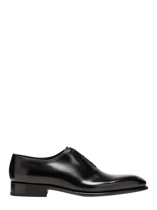 Santoni Leather Dress Oxfords - Dark Brown