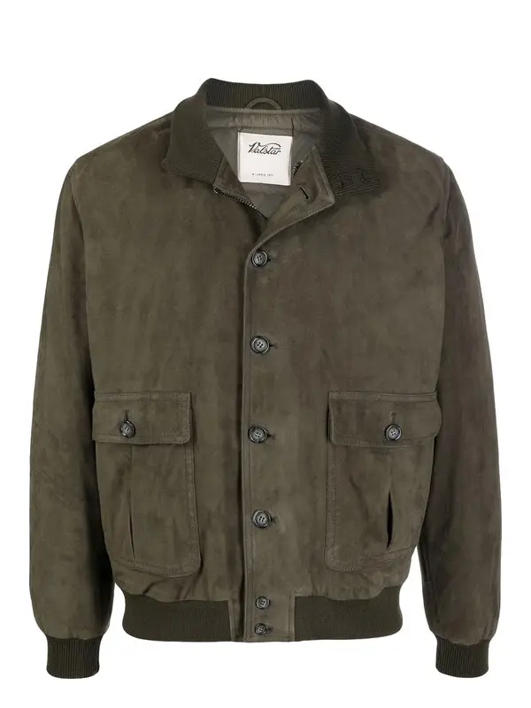 VALSTAR High-neck Suede Jacket - Green