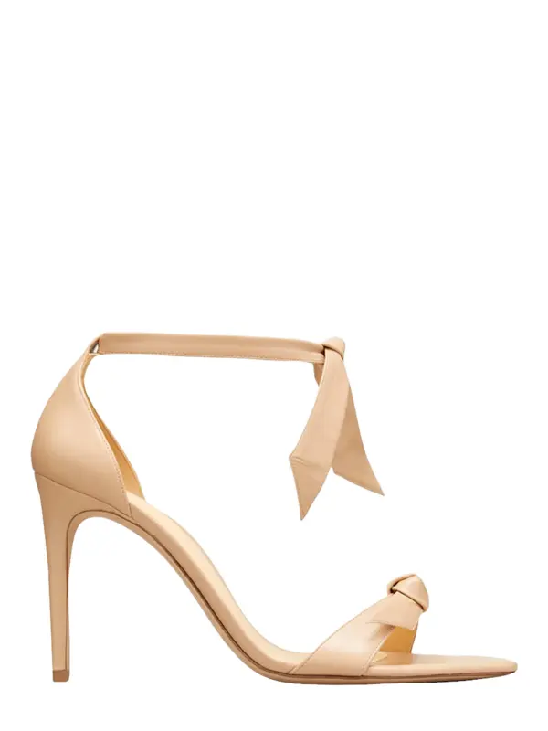 ALEXANDRE BIRMAN Clarita Bow-tie Leather Sandals - Nude